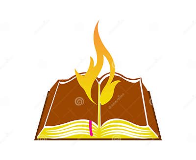 Flame from a book stock vector. Illustration of flame - 107251948