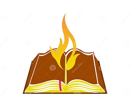 Flame from a book stock vector. Illustration of flame - 107251948