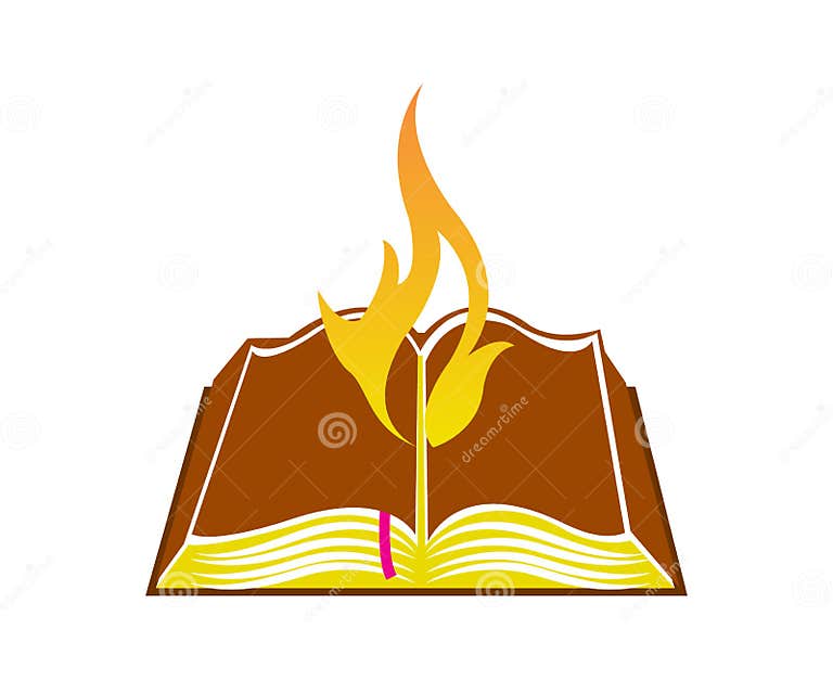Flame from a book stock vector. Illustration of flame - 107251948