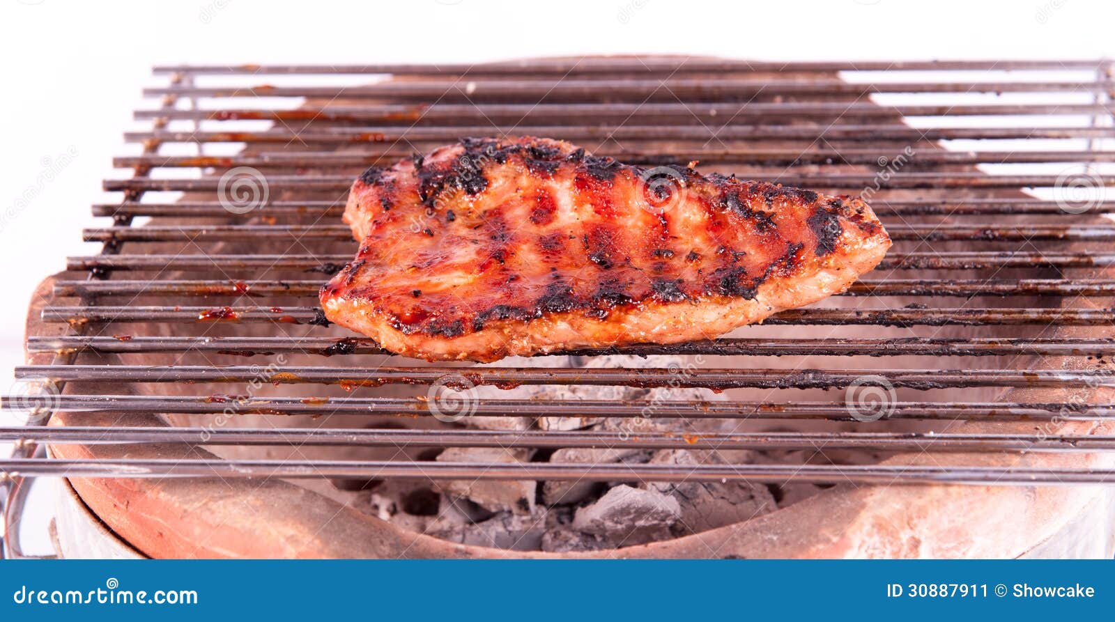 Flame Broiled Steak on a Grill Stock Image - Image of gourmet, dine ...