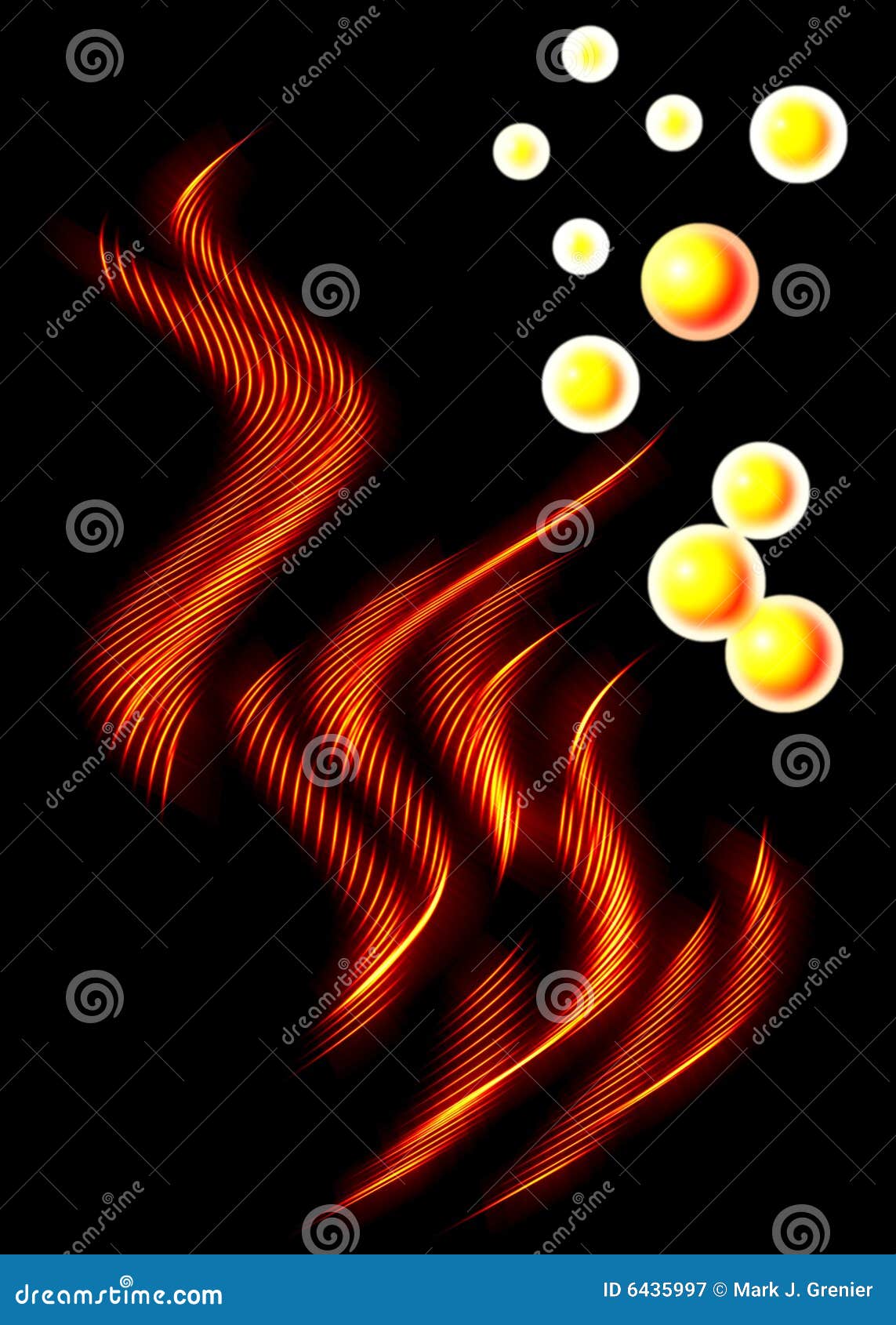 Flame Bubbles stock illustration. Illustration of bright - 6435997