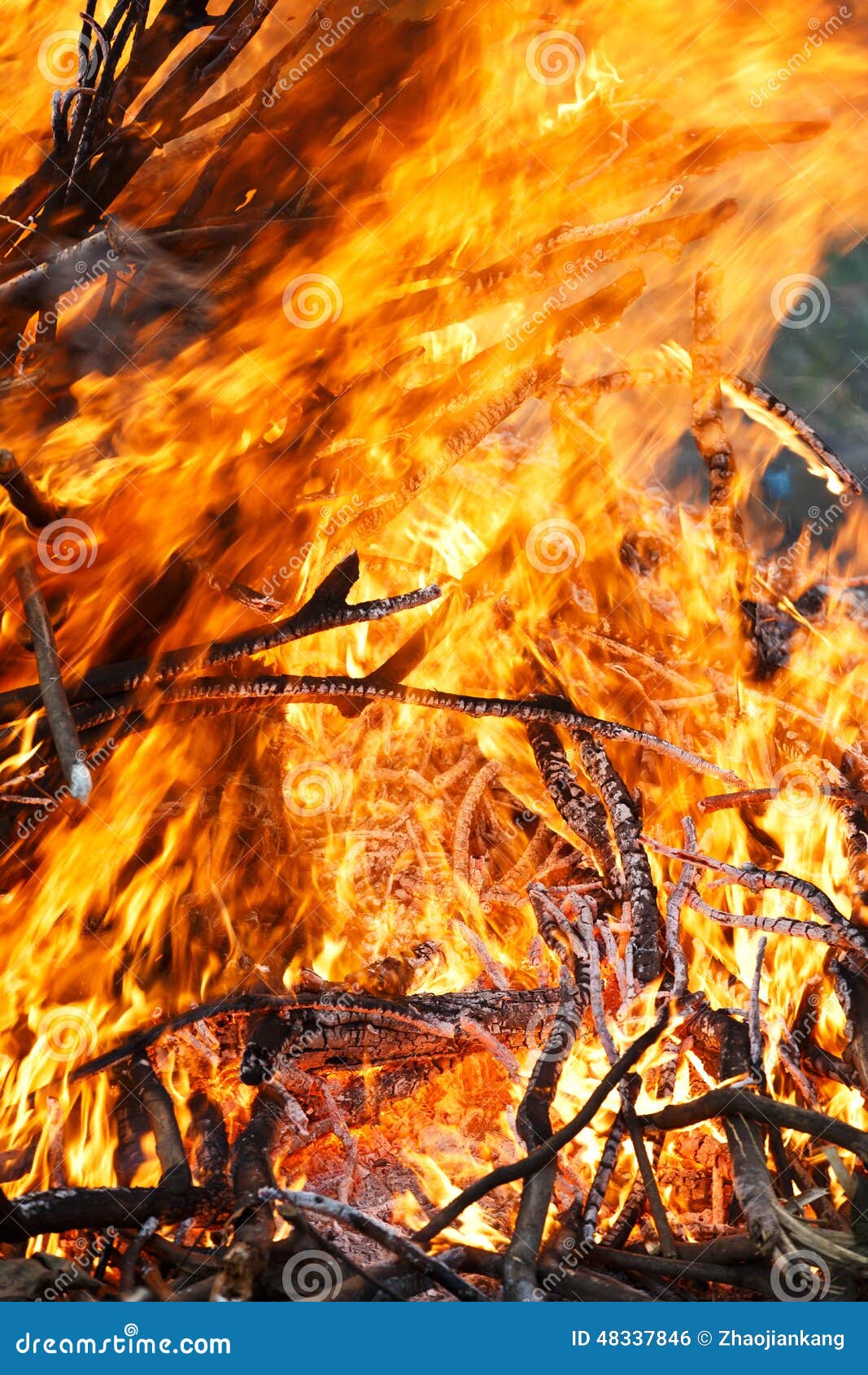 The flame of burning stock photo. Image of ignite, heat - 48337846