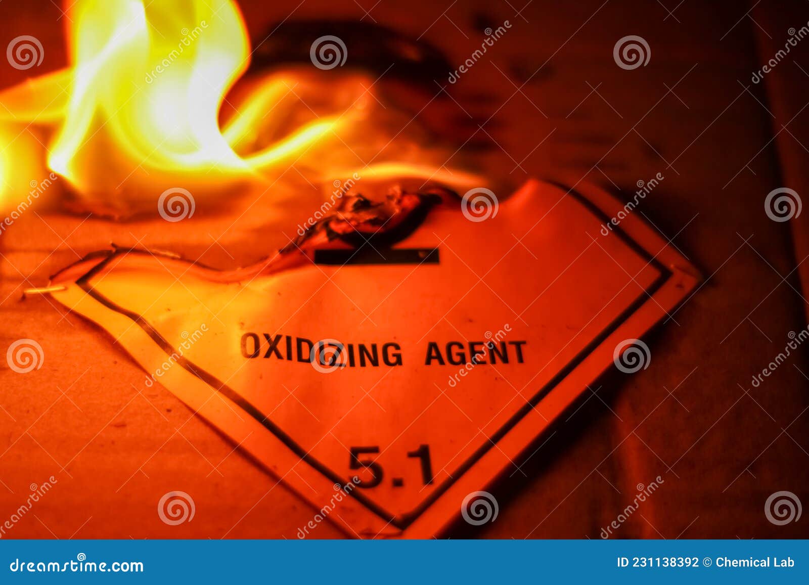 Flame is Burning Oxidizing Agent Stock Photo - Image of hazard, fire ...