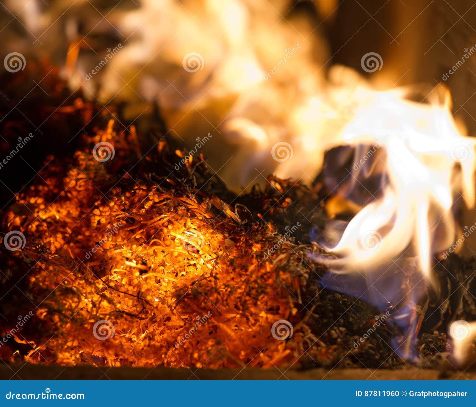 Flame when Burning the Paper Stock Photo - Image of black, edge: 87811960
