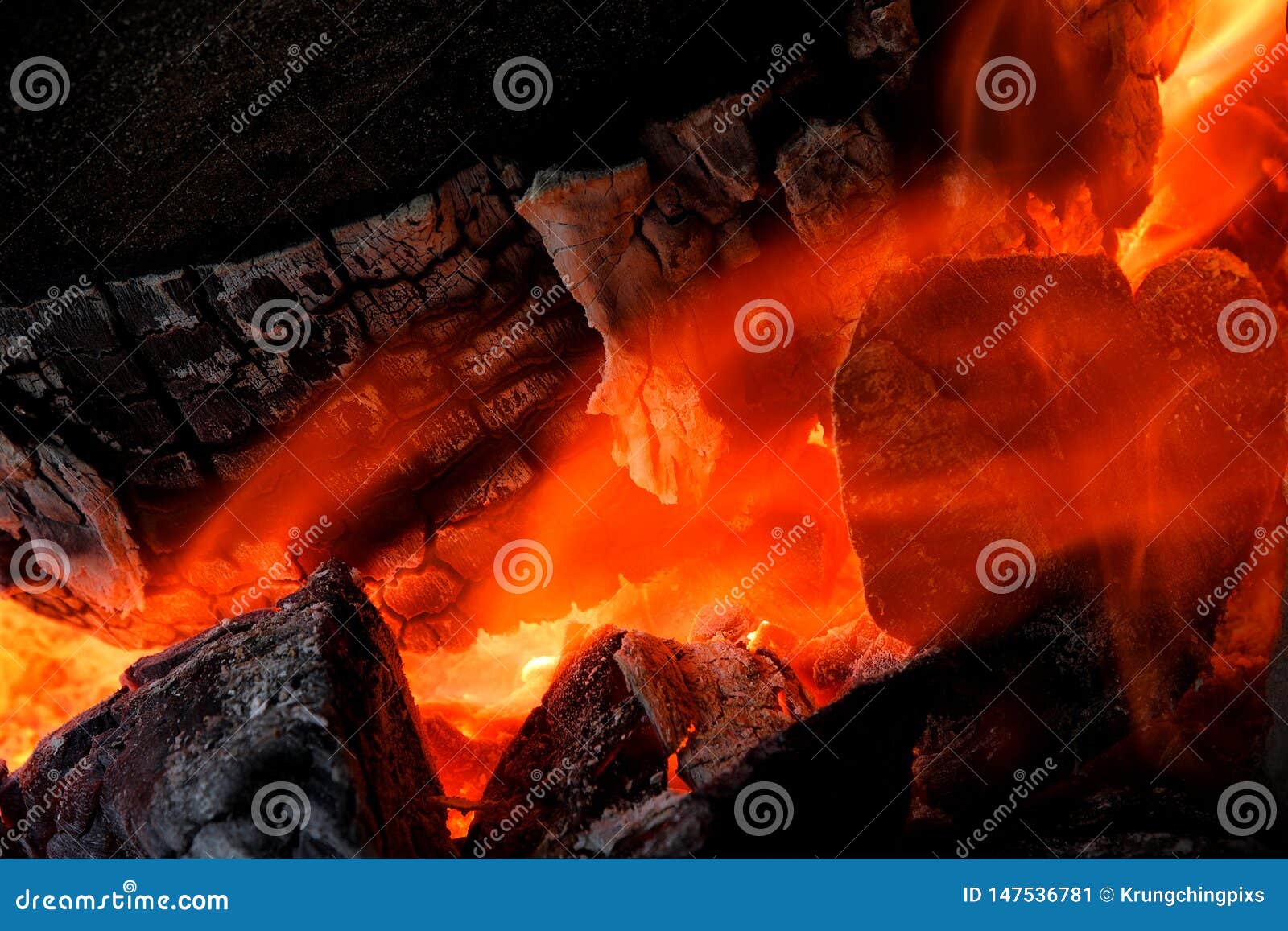 The Flame that Burns Firewood. Stock Image - Image of fiery, embers ...