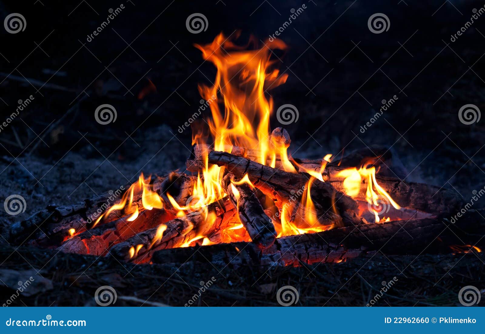 Flame of campfire stock photo. Image of camp, burn, bonfire - 22962660
