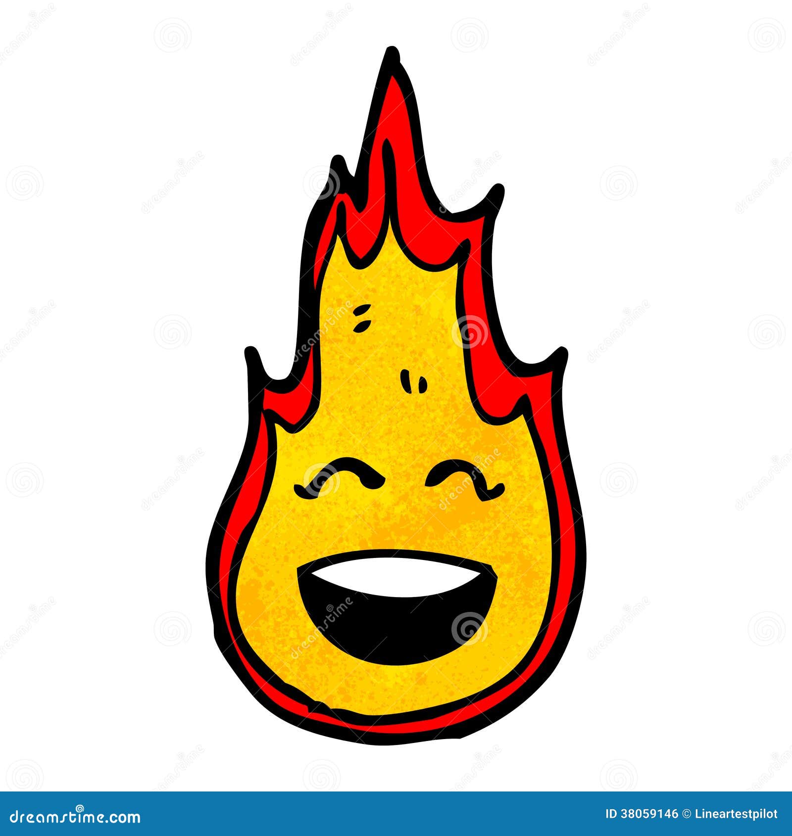 Flame cartoon character stock vector. Illustration of happy - 38059146