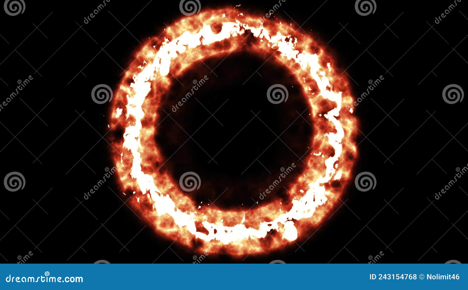 Blazing Ring of Fire in Space Stock Illustration - Illustration of ...
