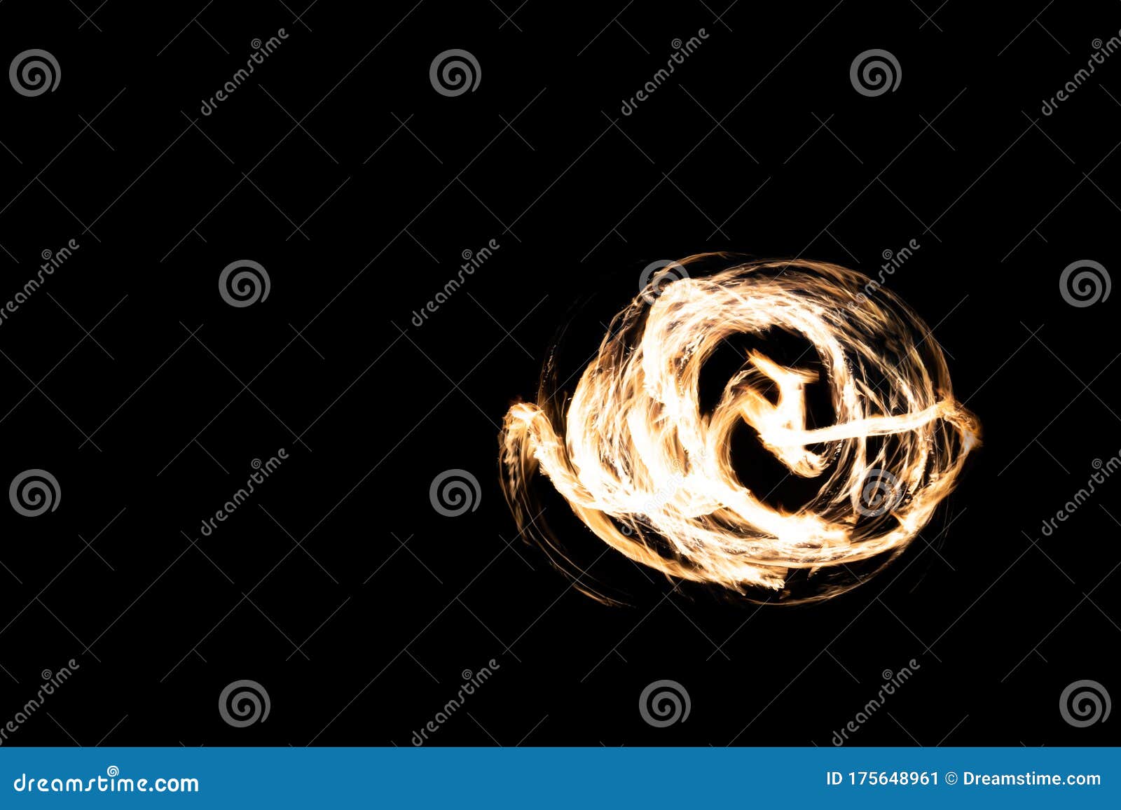 Flame Circle Isolated on Black with a Special Pattern Stock Image ...
