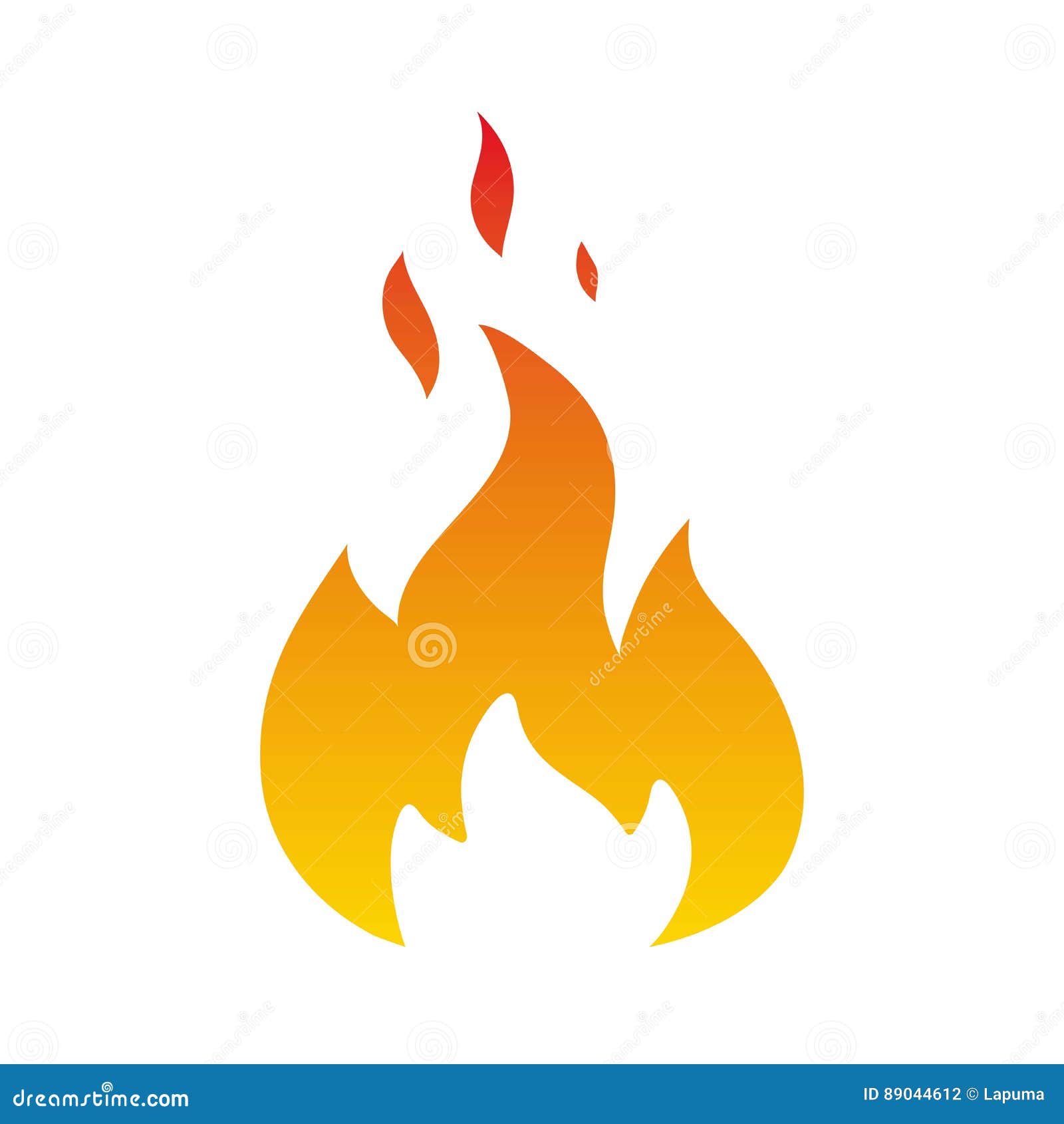 Flame color icon stock vector. Illustration of symbol - 89044612