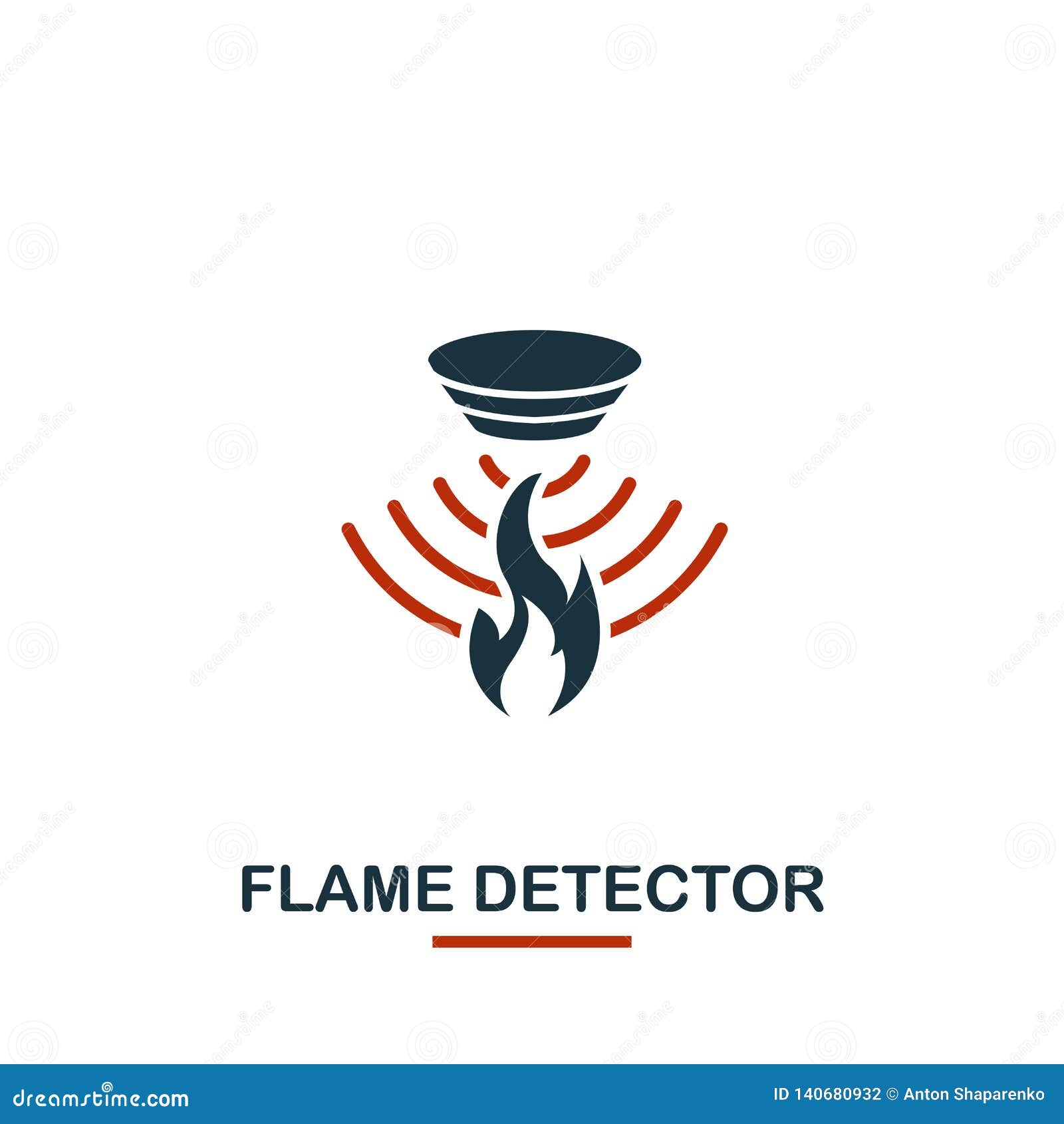 Flame Detector Icon from Sensors Icons Collection. Creative Two Colors ...