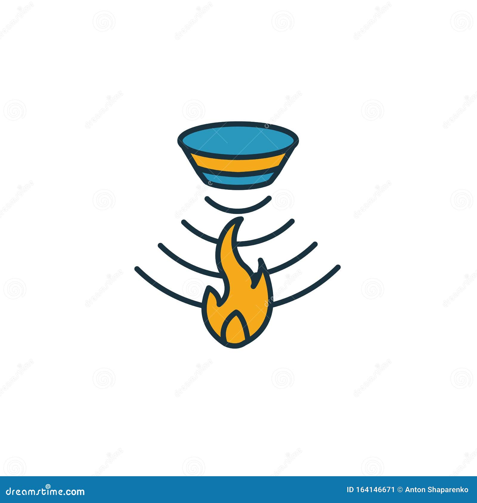 Flame Detector Icon. Simple Element from Sensors Icons Collection Stock ...