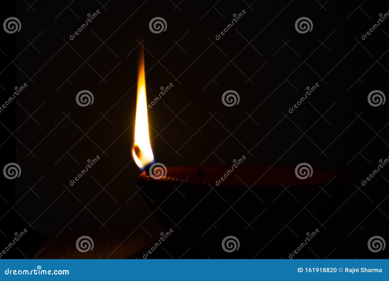 Flame of diwali diya stock photo. Image of earthen, hinduism - 161918820