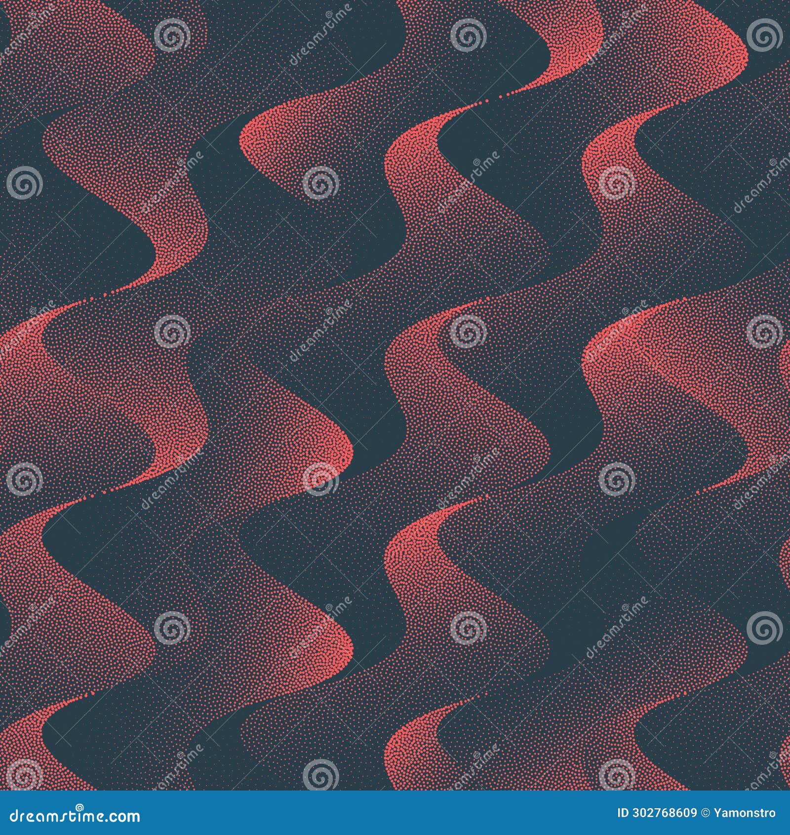 Flame Effect Vector Seamless Pattern Trend Red Striking Abstract ...