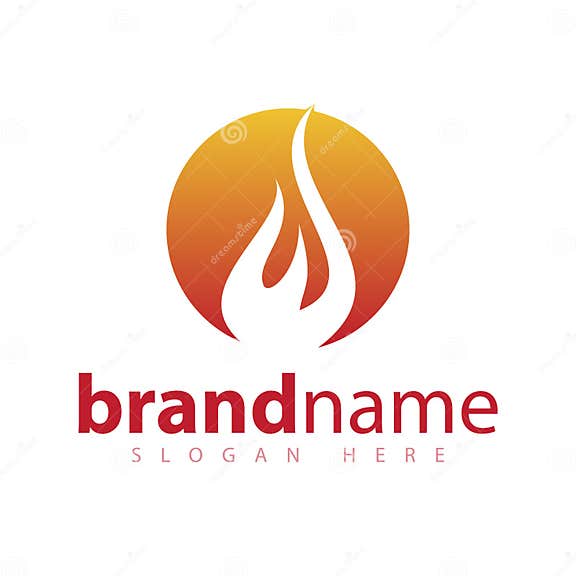 Flame Fire Abstract Logo Icon Vector Template Stock Vector ...