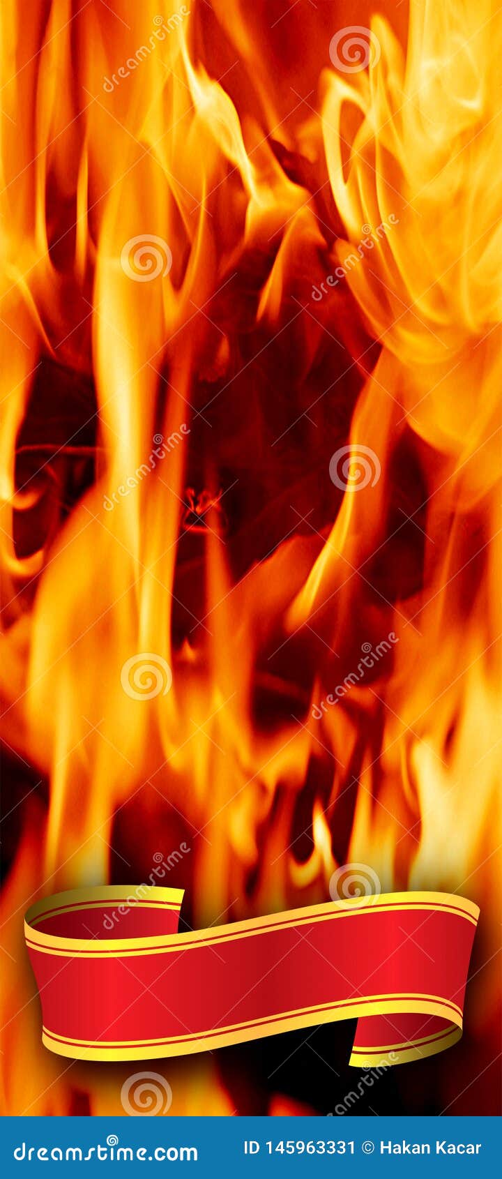 Flame Fire Banners Ready for the Work, Background Texture for Add Text ...