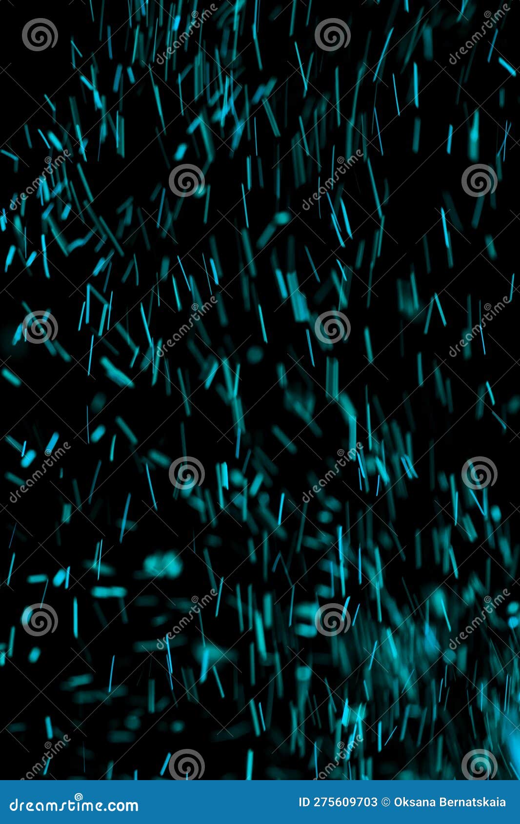 Flame of Fire with Blue Sparks Against Black Background Stock Image ...