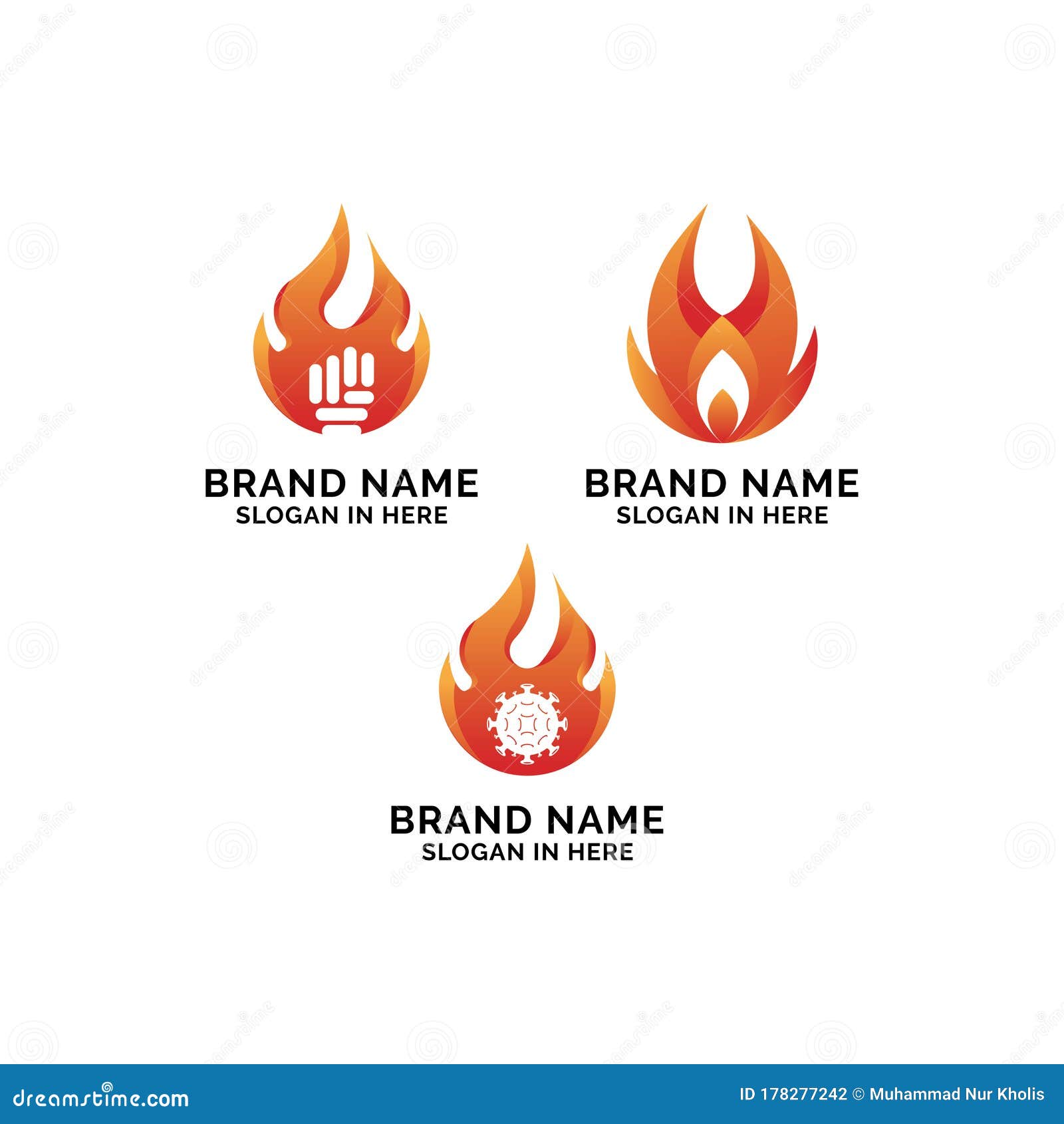 Burn Logo. Vector Creative Logo Of A Flare In Dark Background With ...