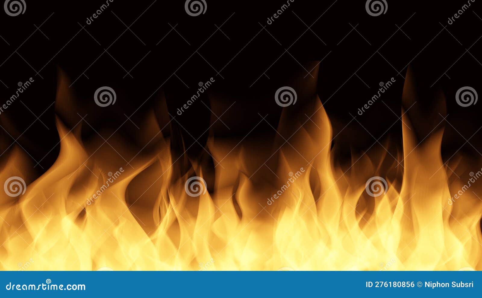 Flame of Fire Burning on Black Background Image Stock Photo - Image of ...