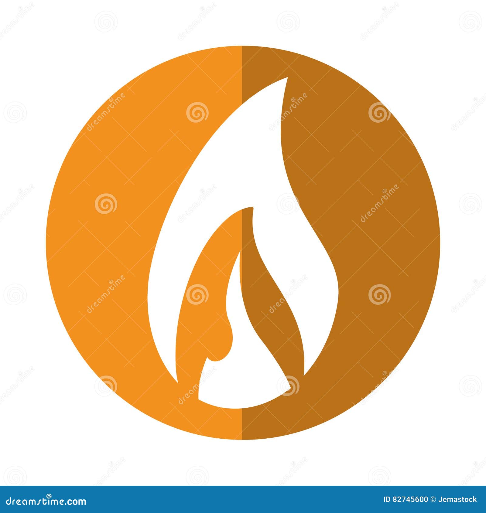 Flame Fire Glowing Temperature Hot Yellow Circle Stock Vector ...