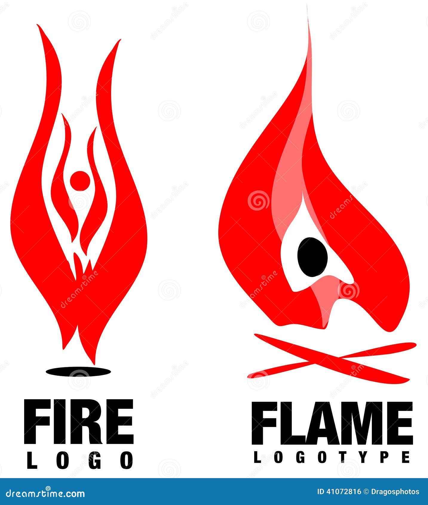 Flame fire logo stock illustration. Illustration of company - 41072816