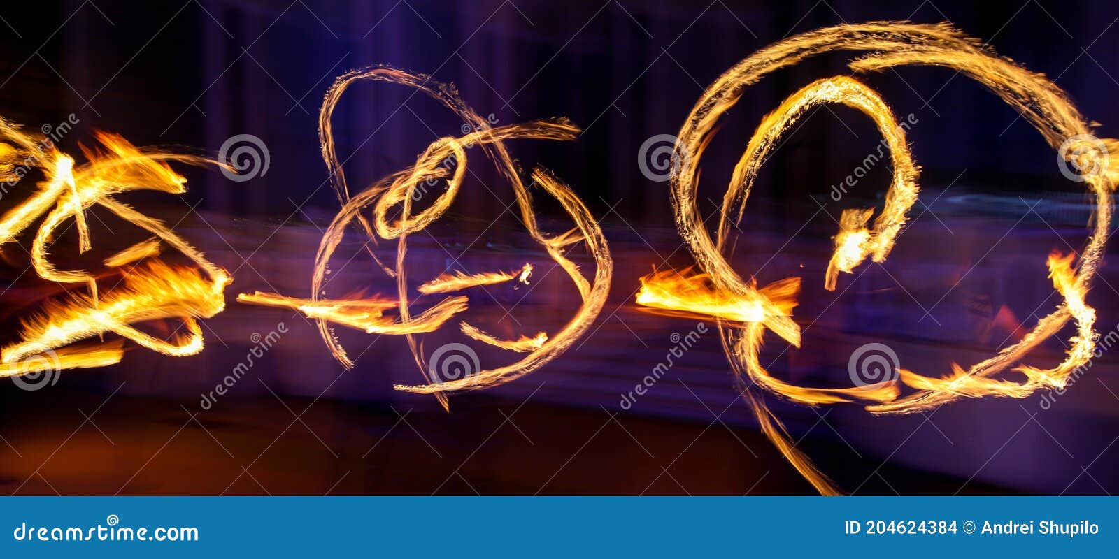 Flame of Fire in Motion at Night Stock Photo - Image of fire, night ...