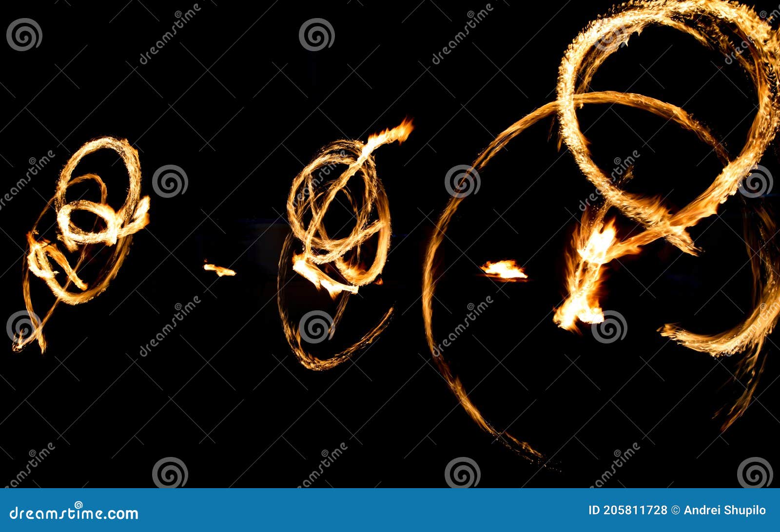 Flame of Fire in Motion at Night Stock Photo - Image of inferno, night ...