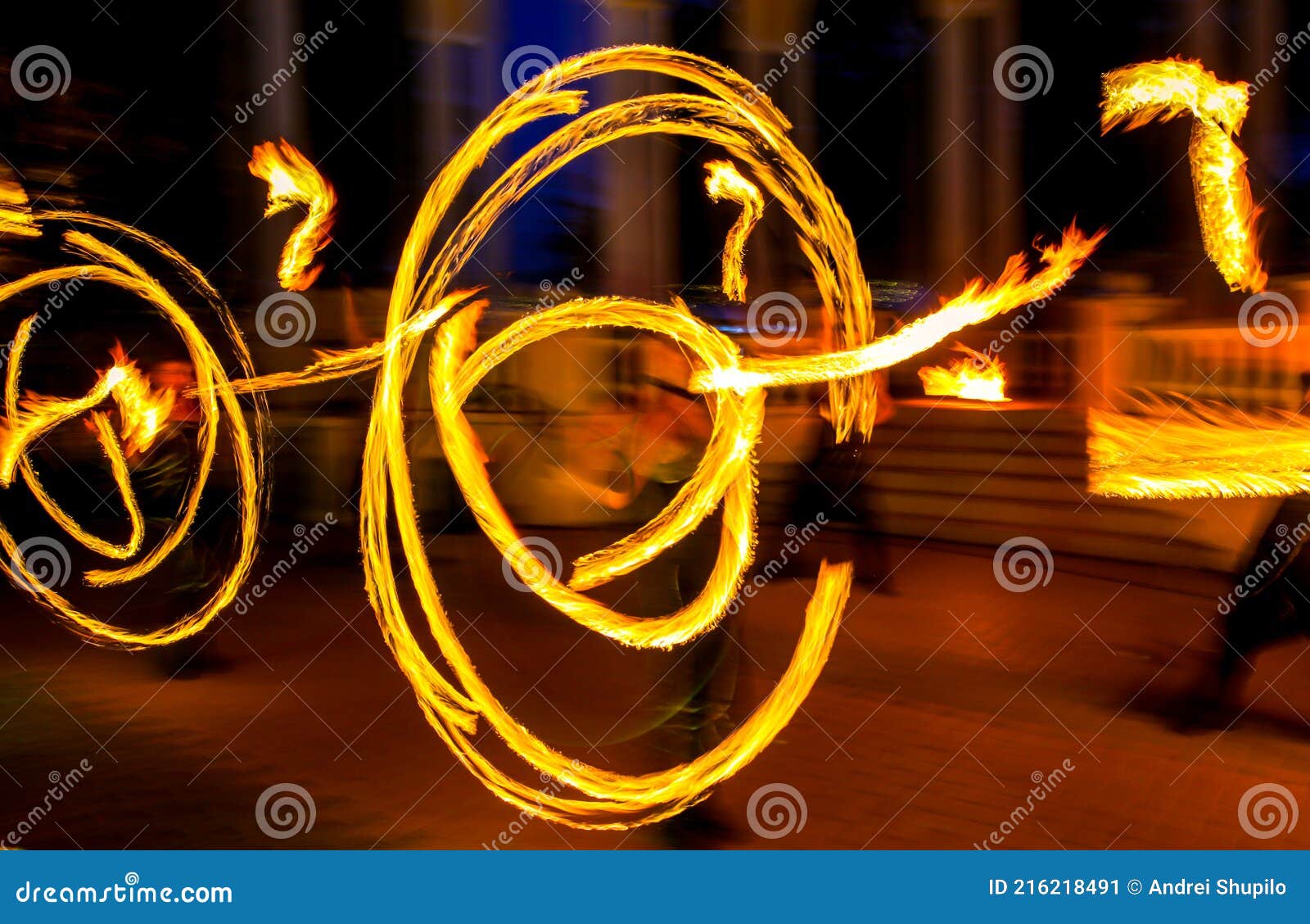 Flame of Fire in Motion at Night Stock Image - Image of texture, glow ...