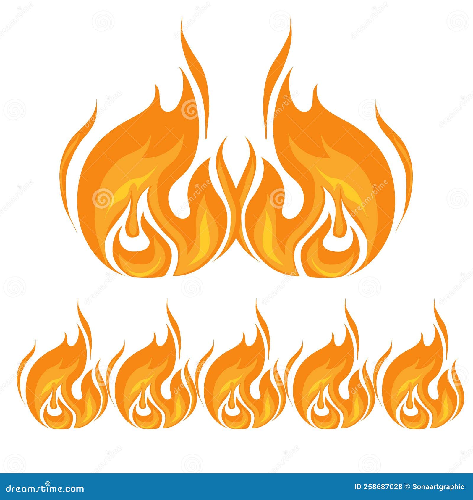 Flame or Fire Pattern Vector Eps File, Printable and Editable Vector ...