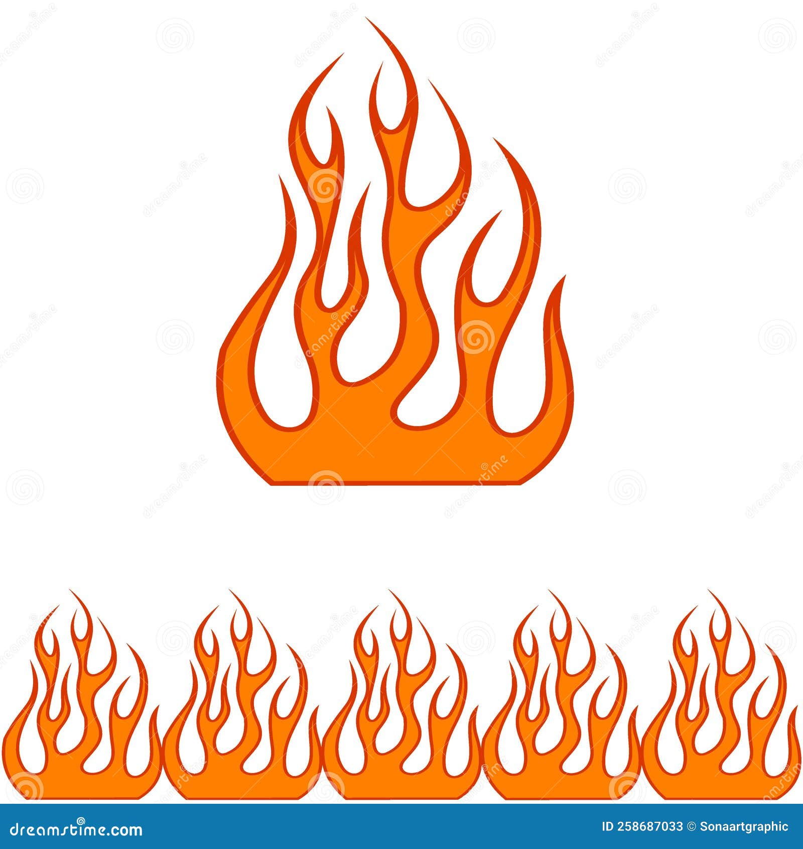 Flame or Fire Pattern Vector Eps File, Printable and Editable Vector ...