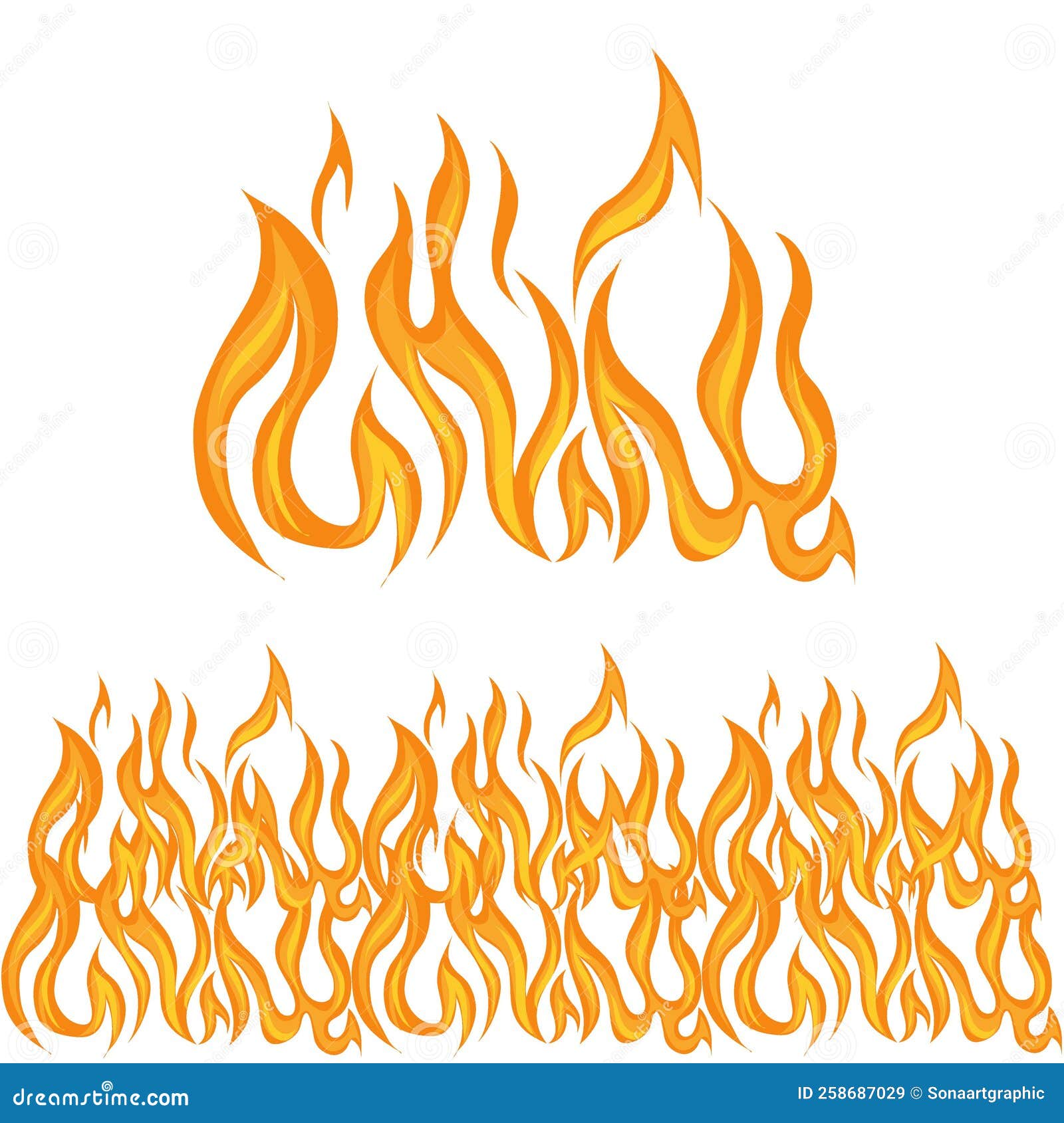 Flame or Fire Pattern Vector Eps File, Printable and Editable Vector ...