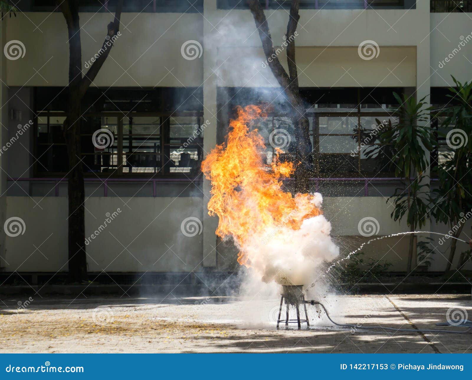 Flame on Fire Safety Training Stock Image - Image of heat, emergency ...
