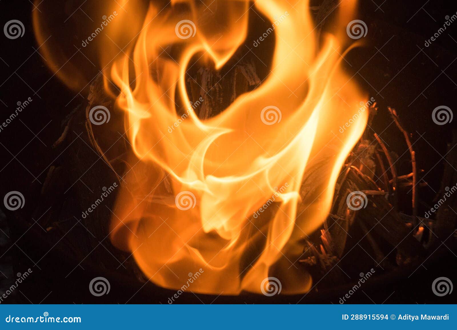 Flame Fire Torch on Dark Background Detail Closeup Stock Photo - Image ...