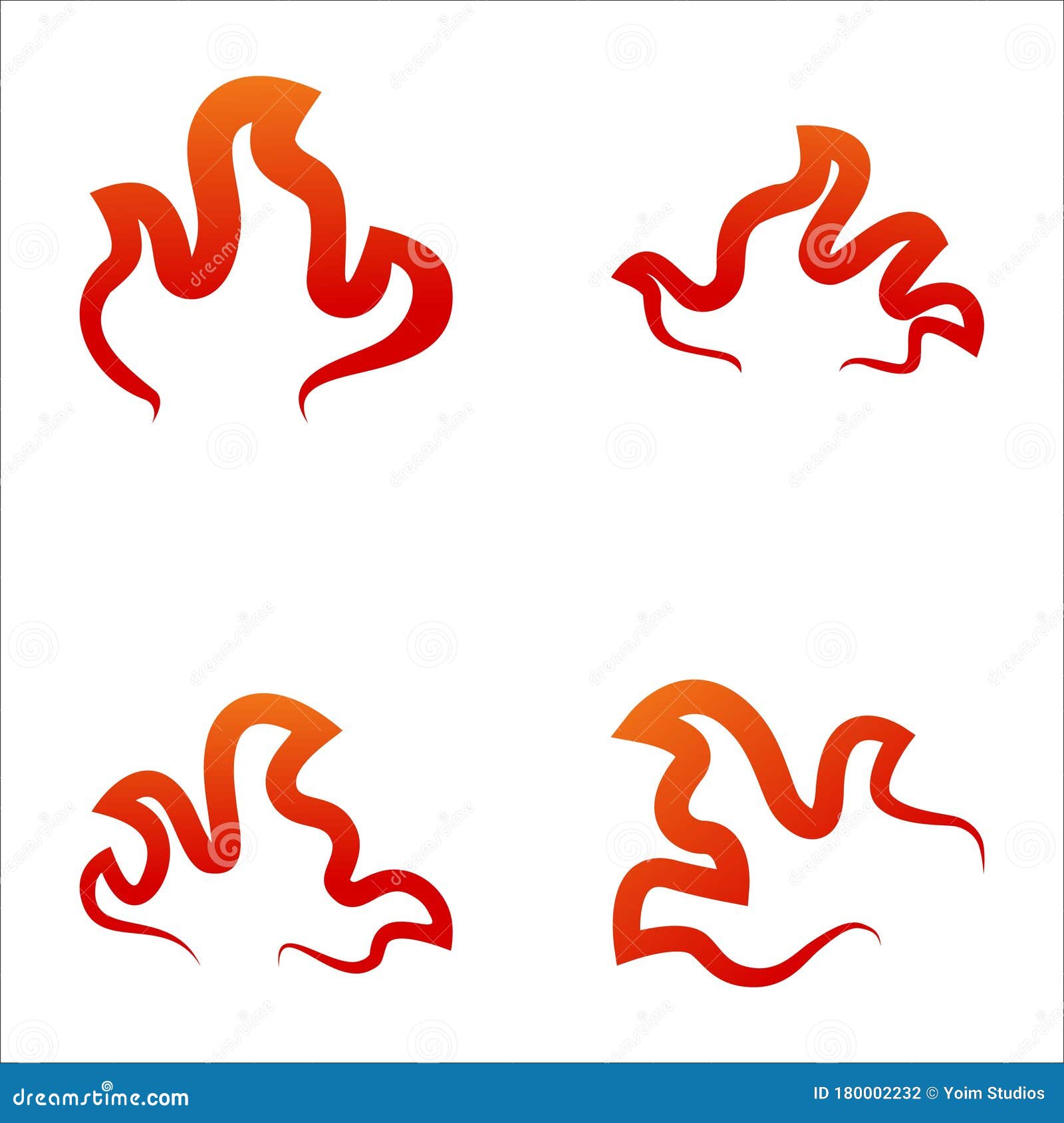 Flame Flat Vector Graphic Design Illustration Isolated Stock Vector ...
