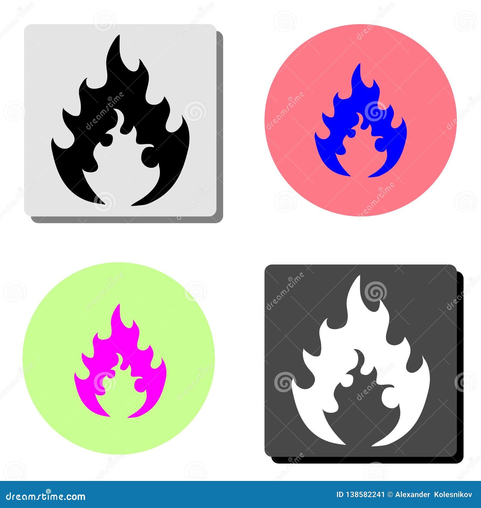 Flame. flat vector icon stock illustration. Illustration of abstract ...