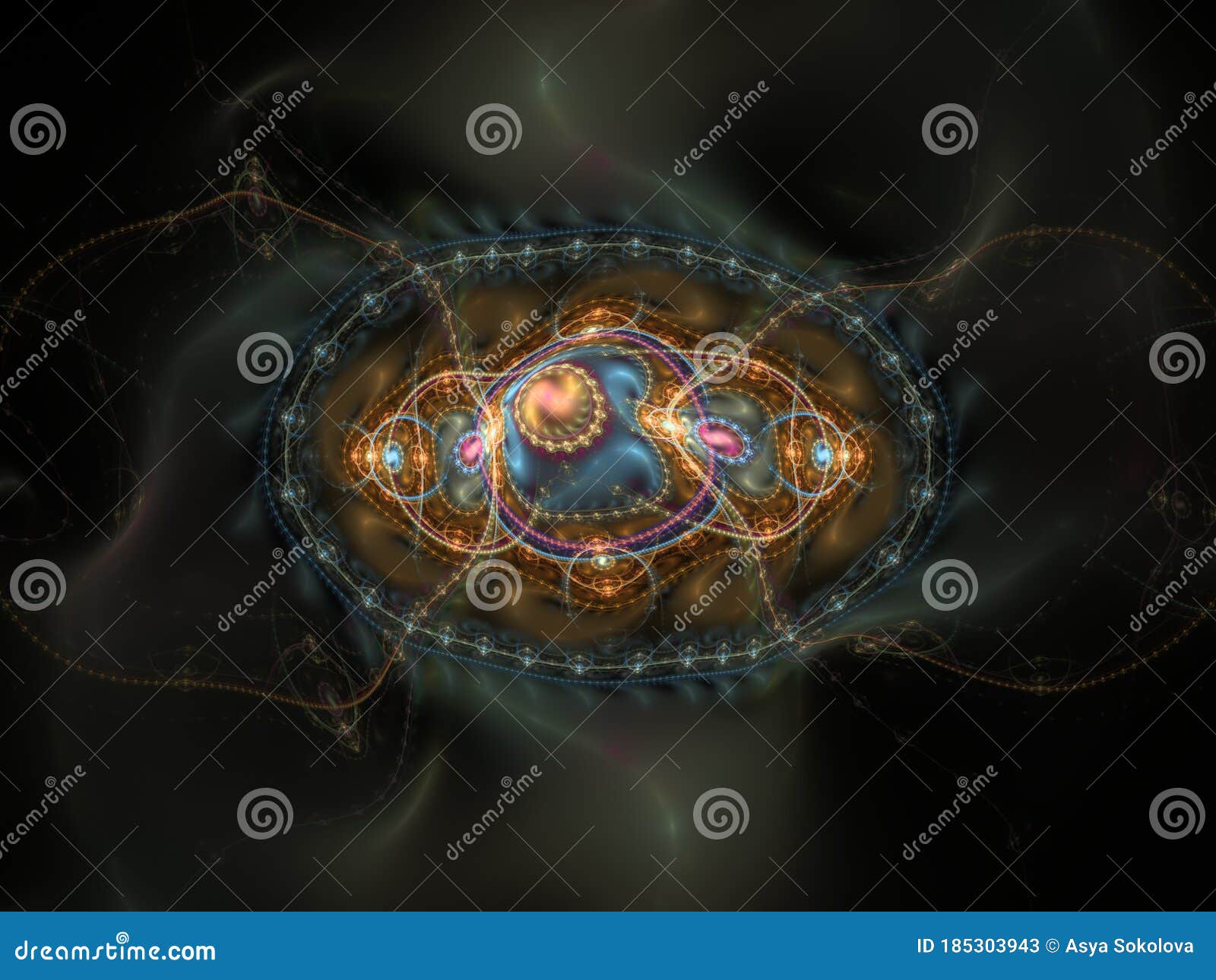 Flame Fractal Rendering stock illustration. Illustration of education - 185303943