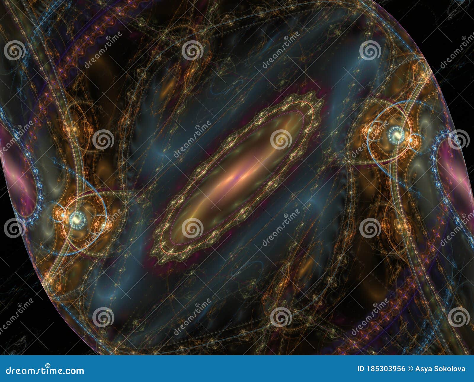 Flame Fractal Rendering stock illustration. Illustration of virtual - 185303956