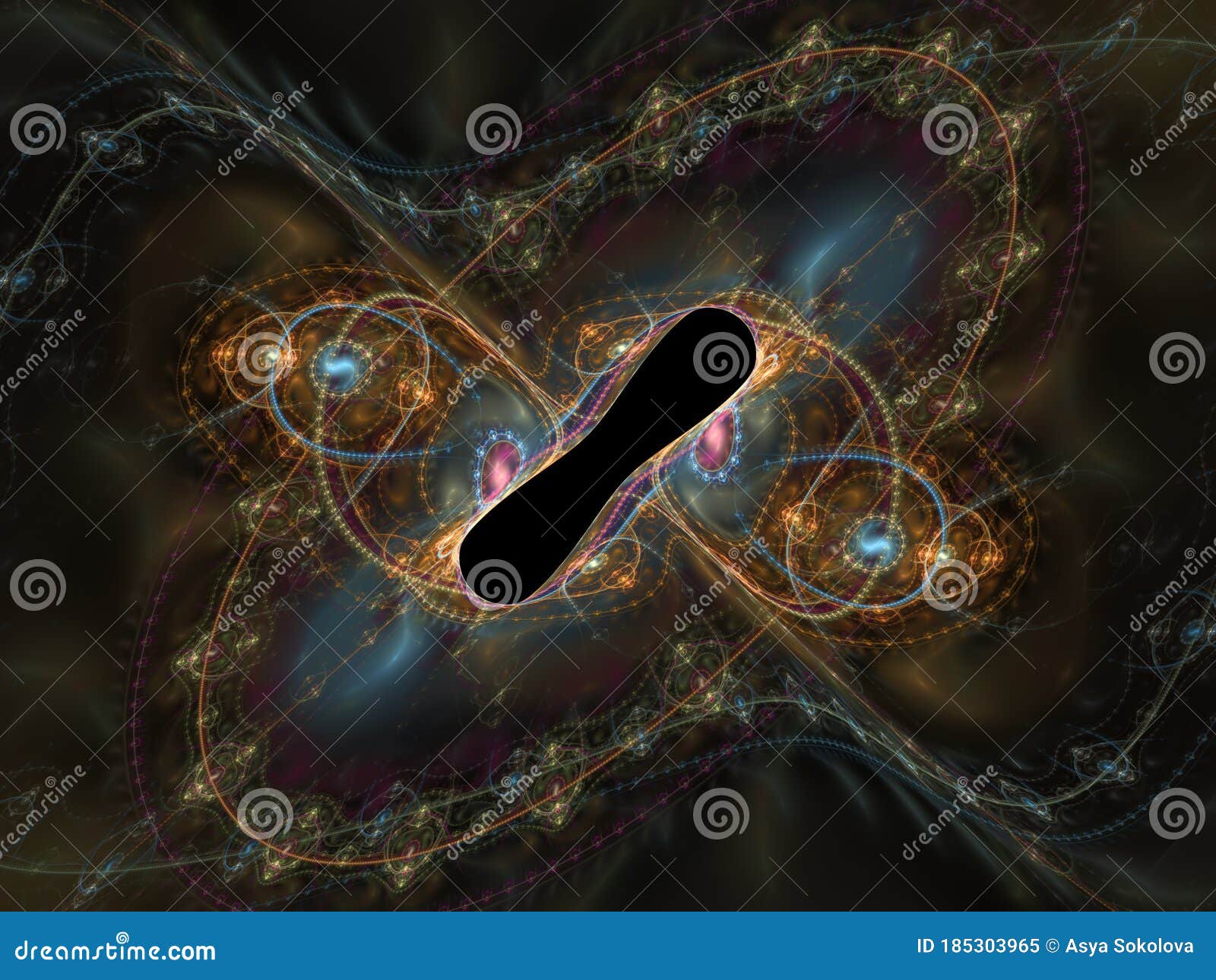 Flame Fractal Rendering stock illustration. Illustration of virtual - 185303965