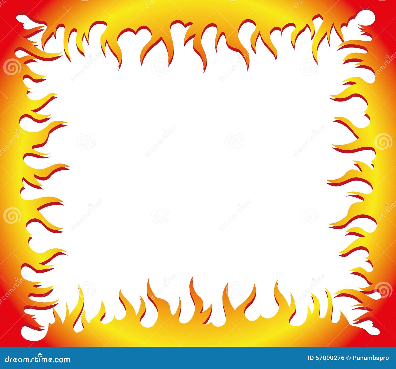 Flame frame stock vector. Illustration of design, frame - 57090276