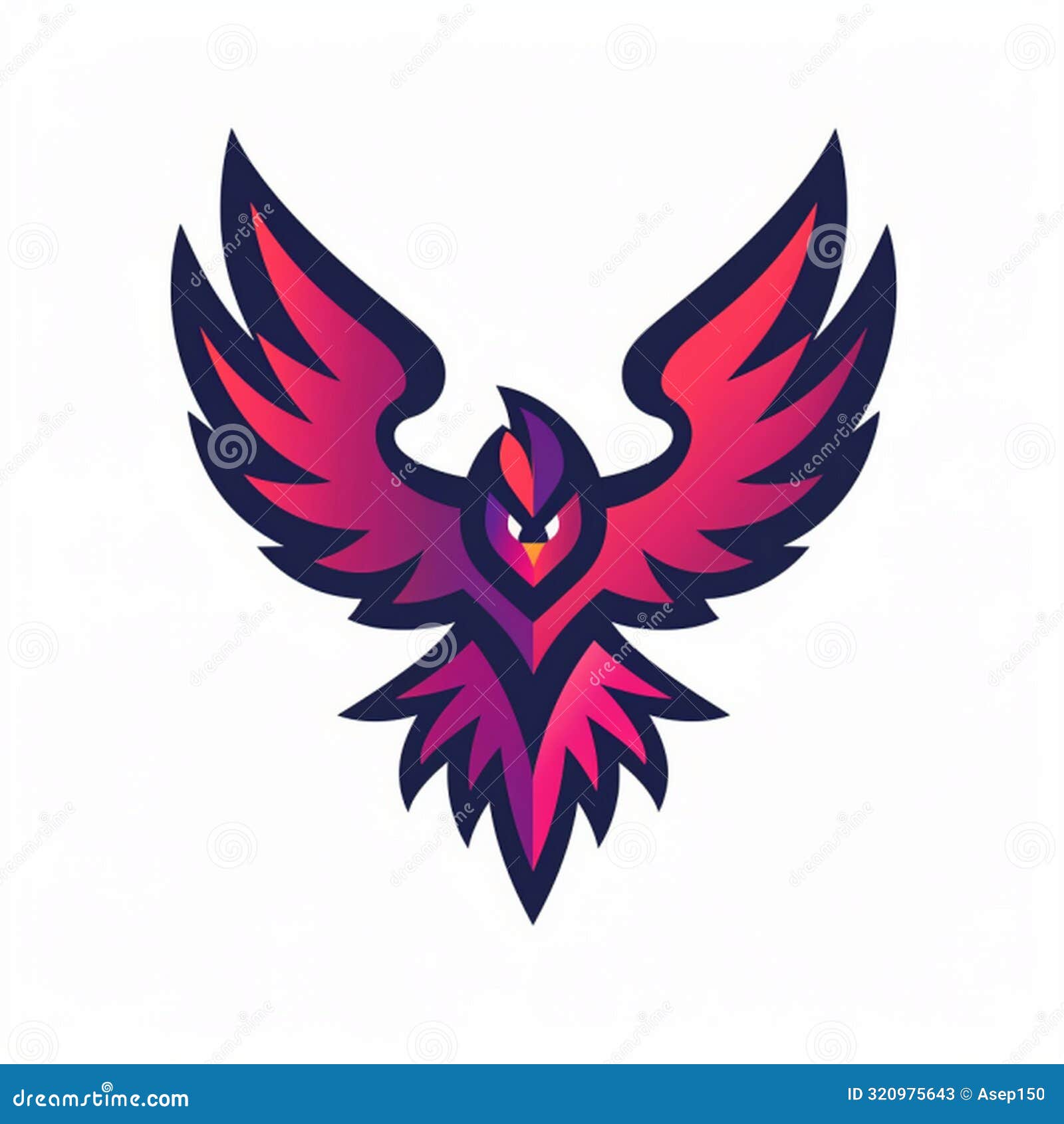 Flame Hawk Mascot Logo Illustration Stock Illustration - Illustration ...