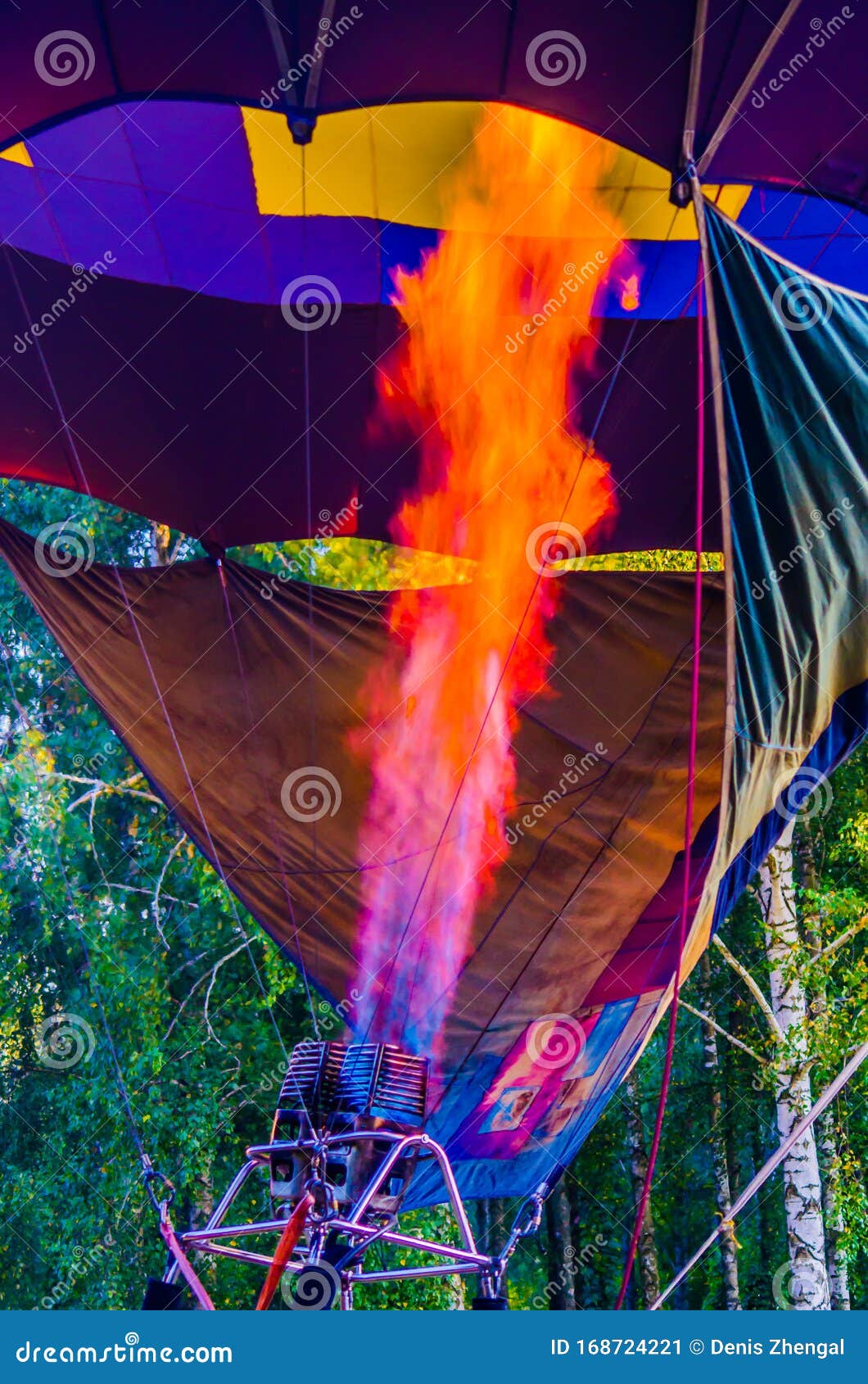 Burning Flame from a Hot Air Balloon Stock Image - Image of black ...