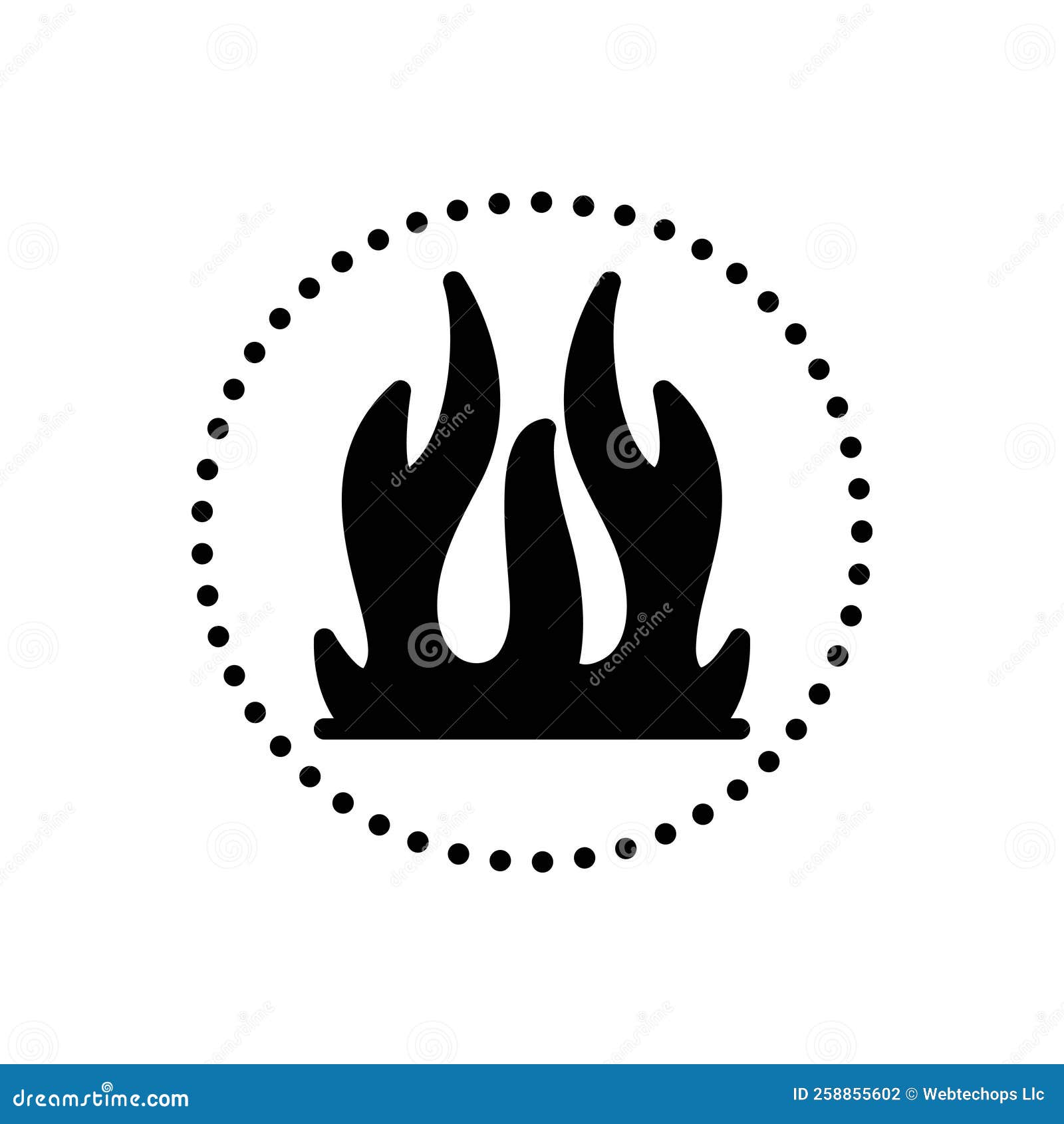 Black Solid Icon for Flame, Fire and Heat Stock Vector - Illustration ...