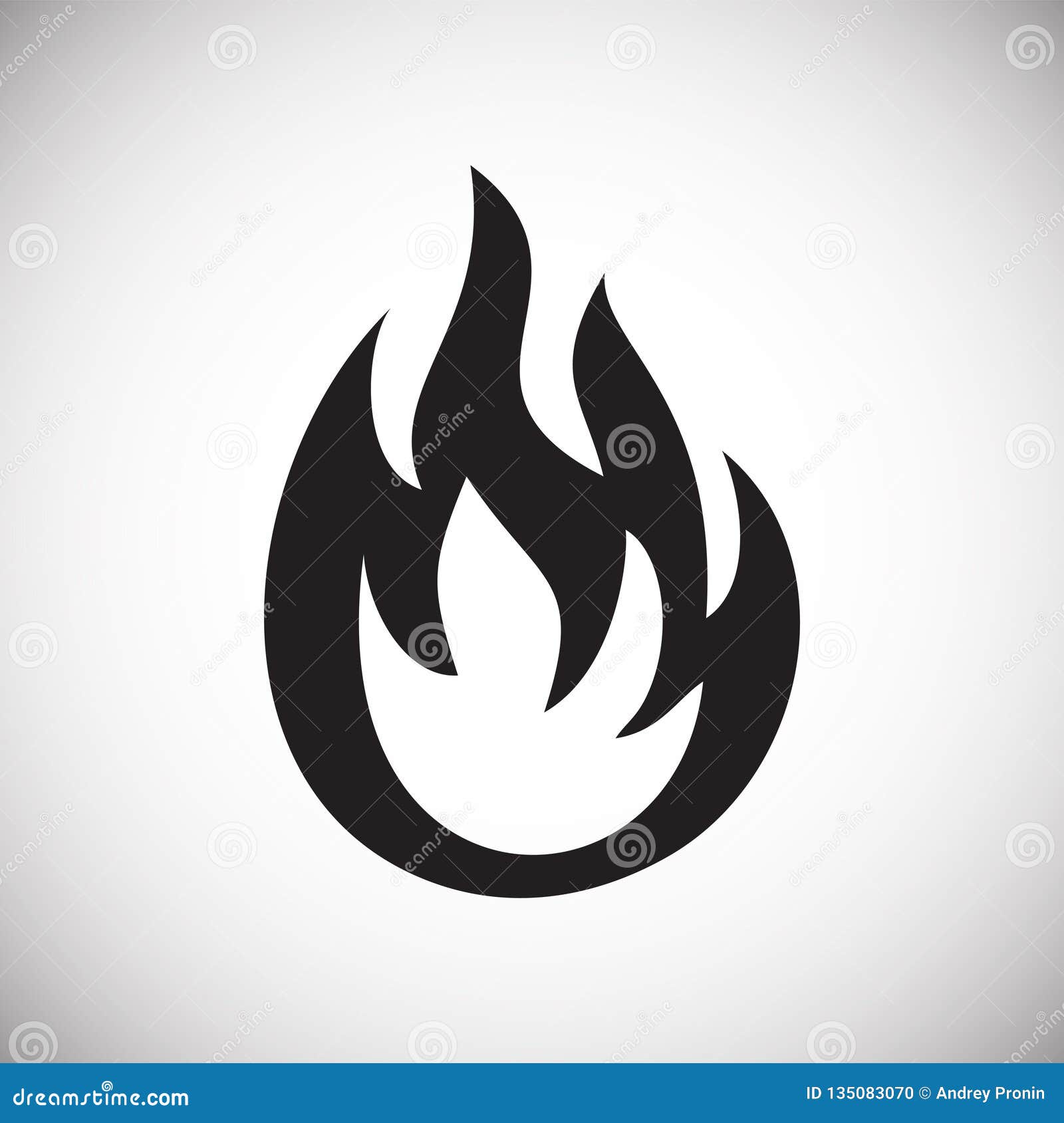 Flame Icon on White Background for Graphic and Web Design, Modern ...