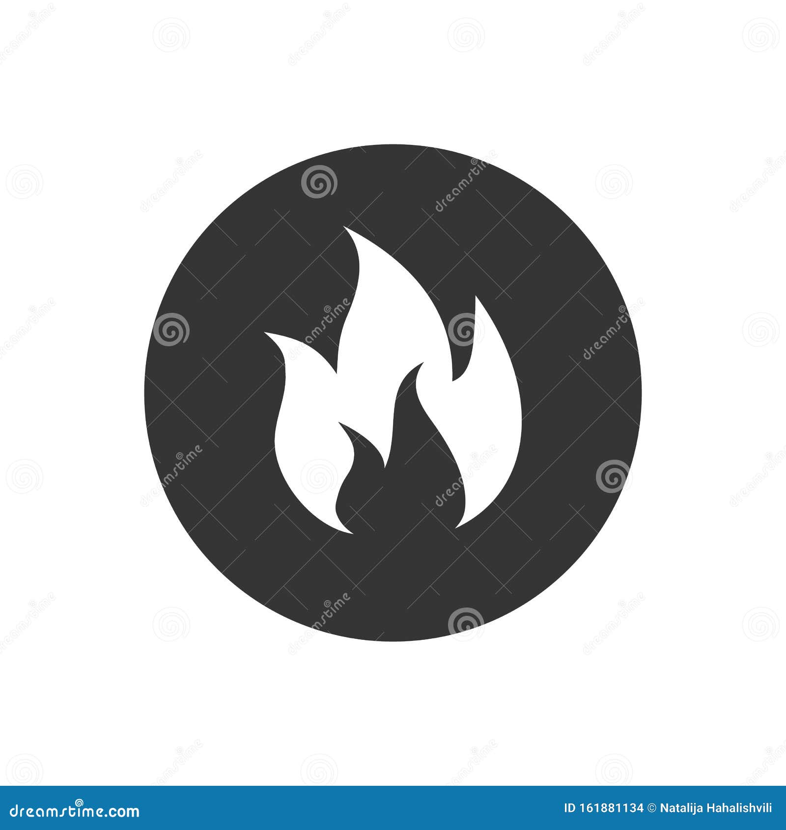 Flame Icon on White. Vector Illustration Flat Stock Vector ...