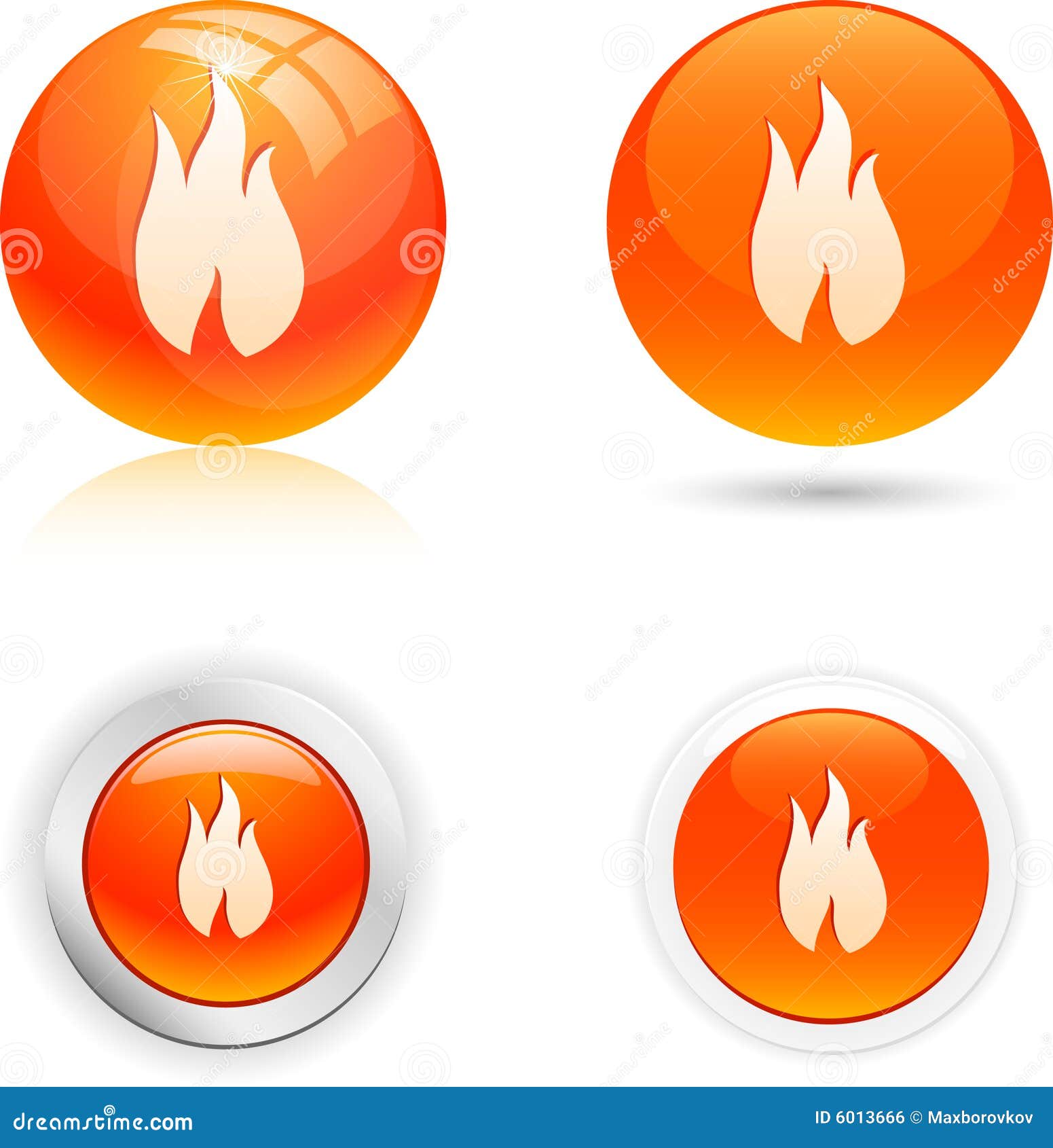 Flame Icons Set Various Colors Representing Fire, Heat, Energy, Icon ...