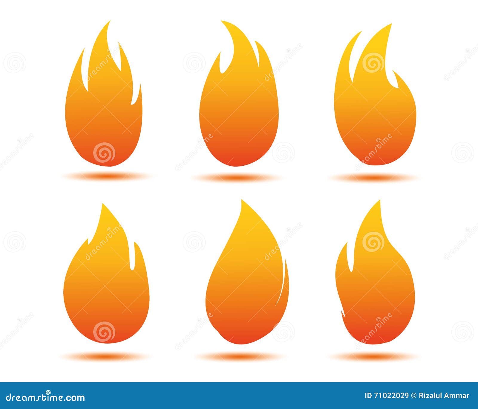 Flame Illustration On A Black Background Stock Photography ...