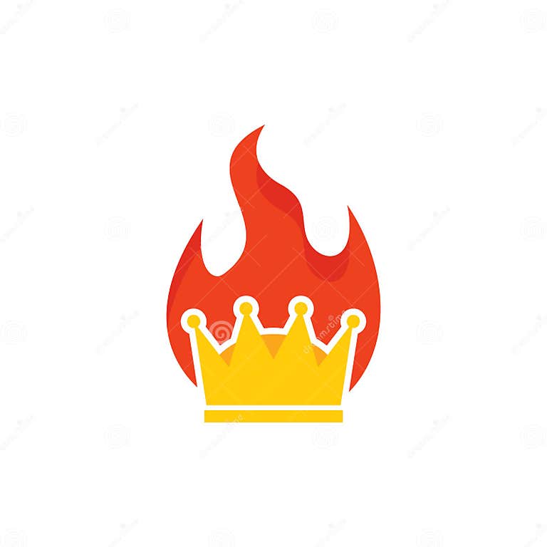 Flame King Logo Icon Design Stock Vector - Illustration of fire ...