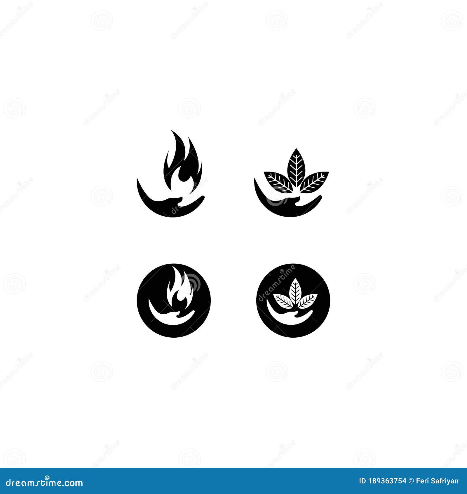 Flame Leaf Logo Vector Icon Stock Illustration - Illustration of ...