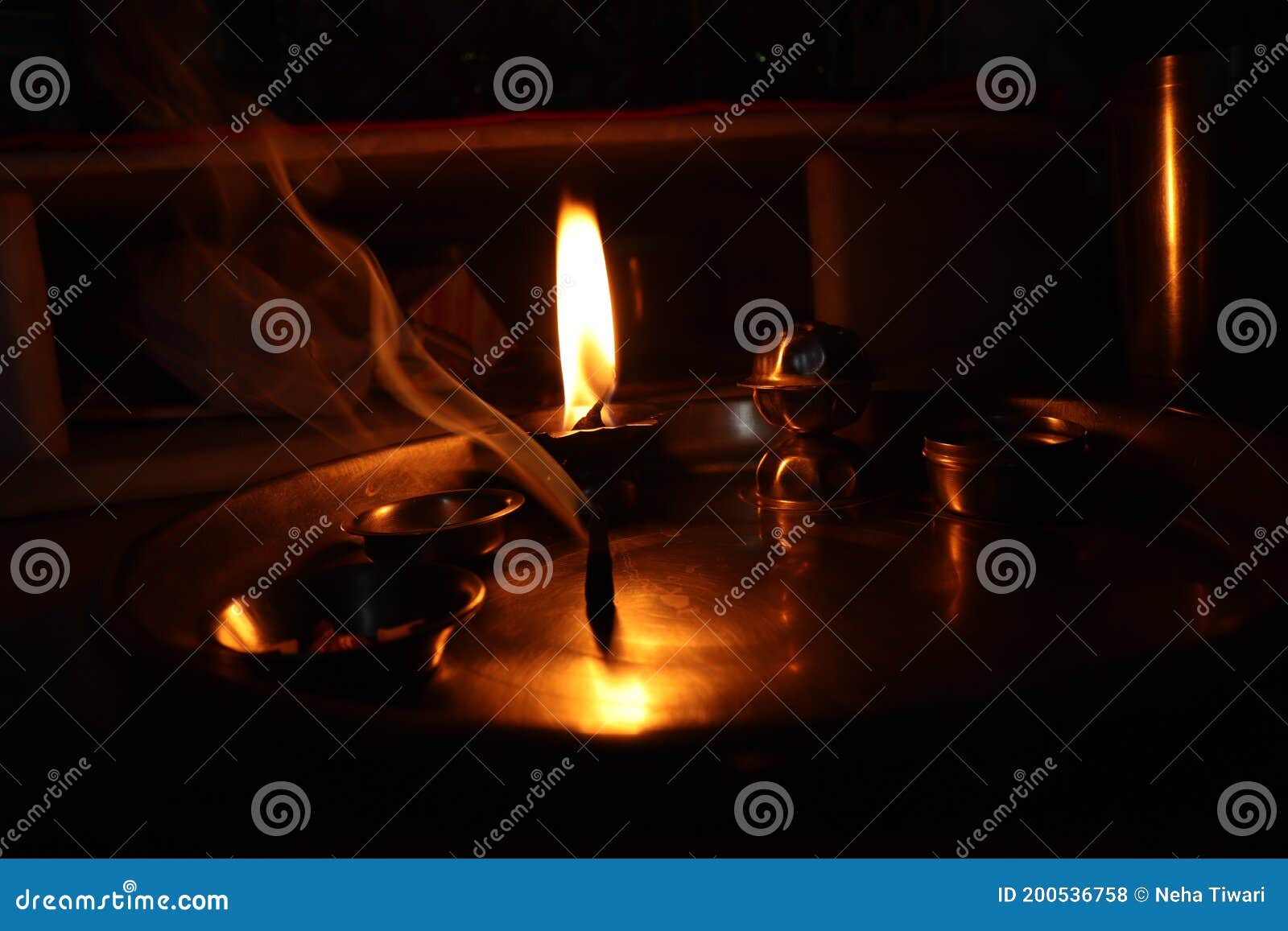 Flame Light Prayer Devotional Dark Background Stock Photo - Image of ...