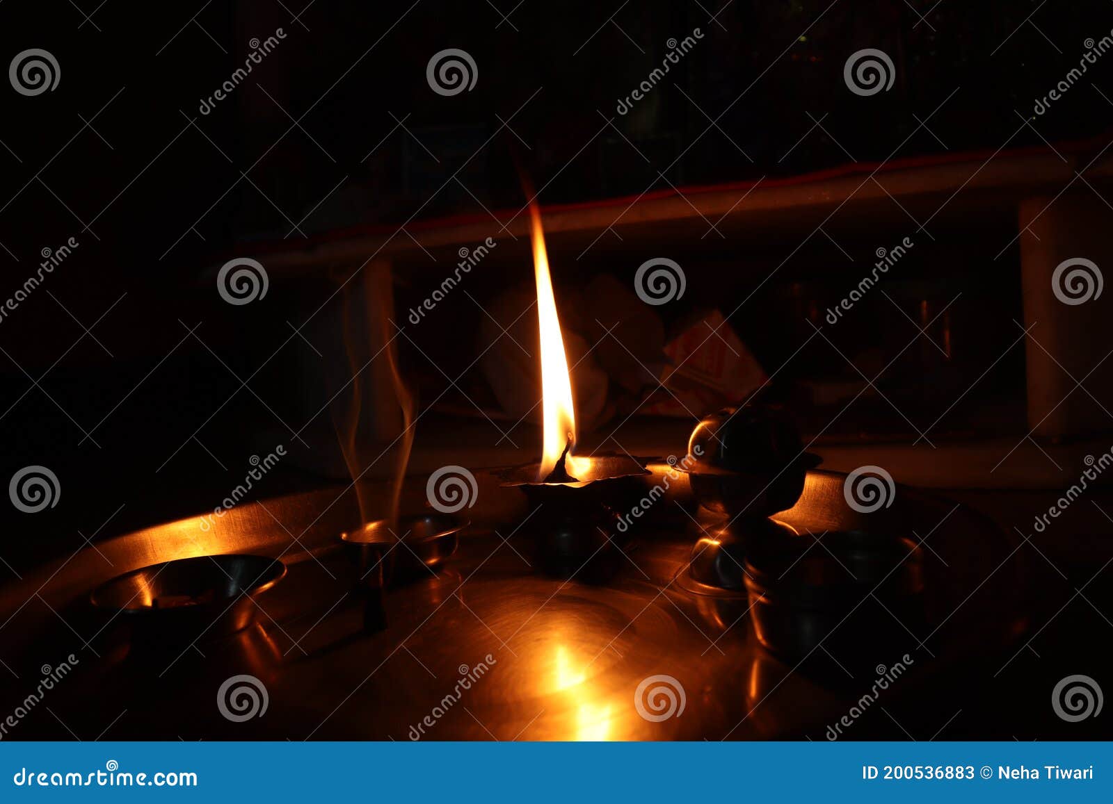 Flame Light Prayer Devotional Dark Background Stock Image - Image of ...